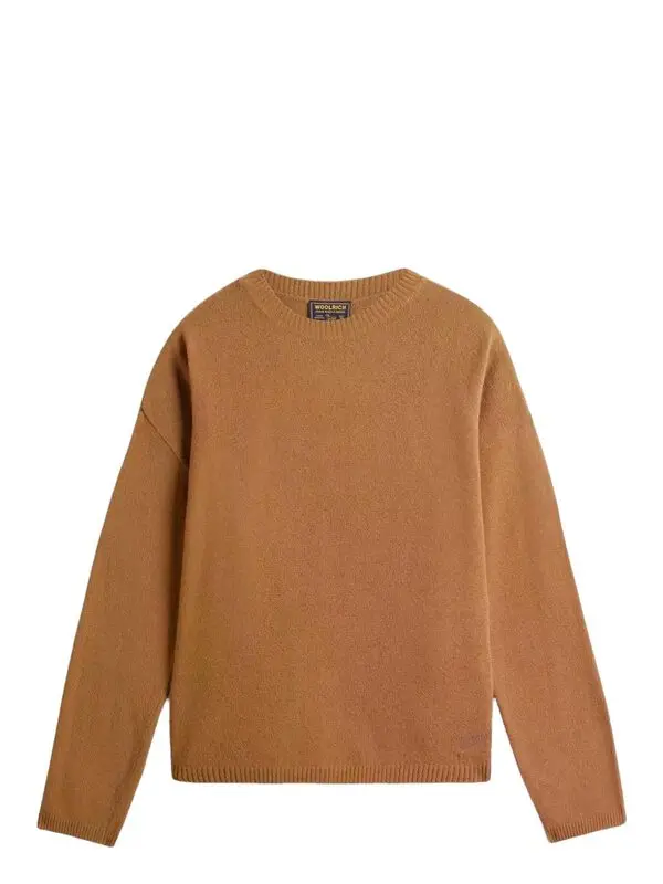 Woolrich Crew Neck Drop Shoulder Sweater - Brown