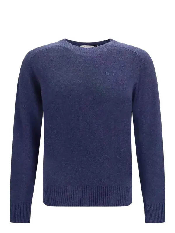 BROOKSFIELD Crew Neck Raglan Sleeve Sweater - Blue