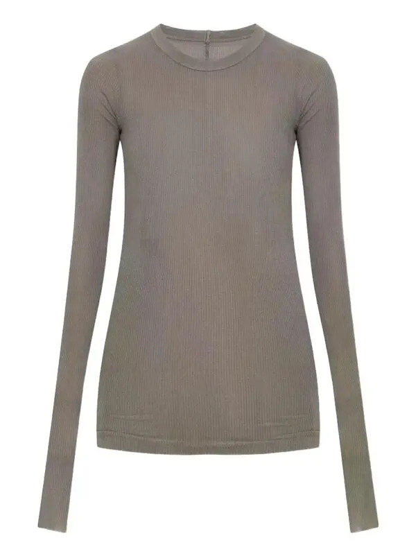 Rick Owens Ribbed-knit Long-sleeve T-shirt - Grey