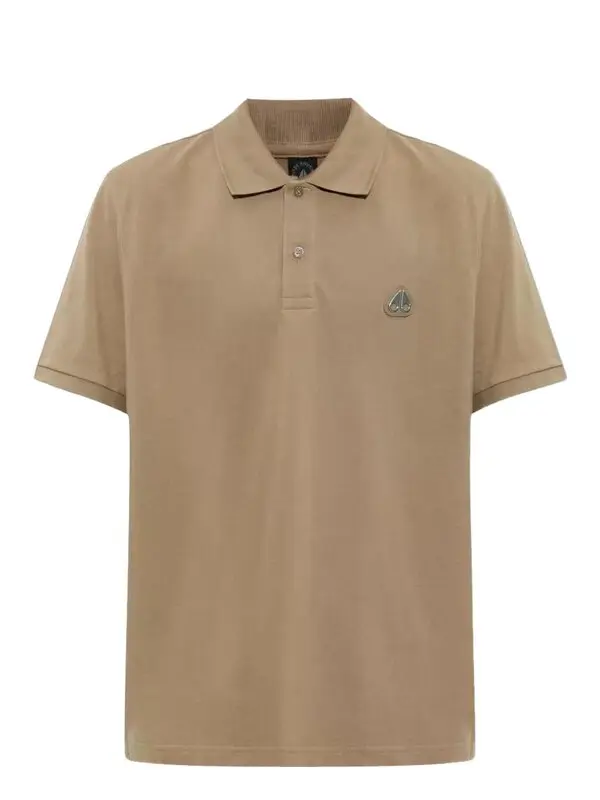 Moose Knuckles Logo-plaque Piqué Polo Shirt - Brown