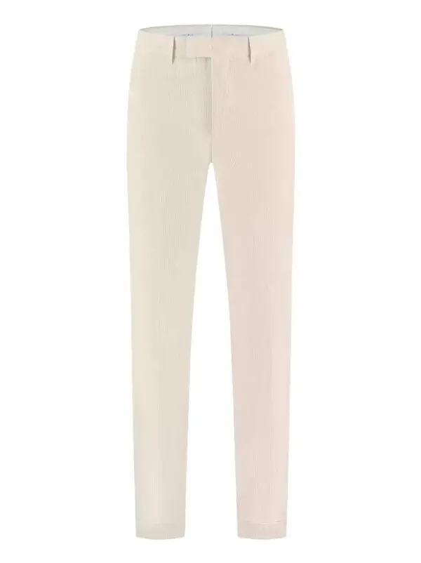 PT TORINO Cream Beige Corduroy Effect Tailored Trousers - Neutrals