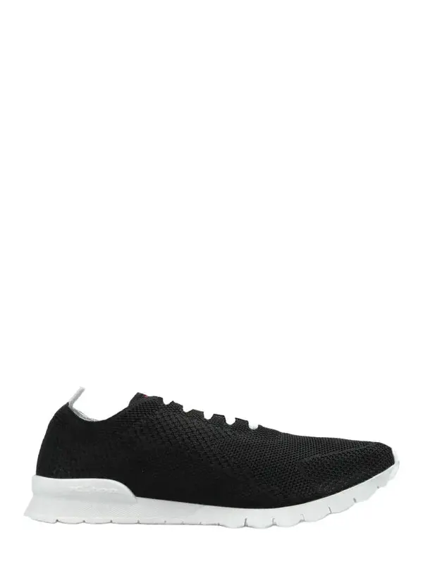 Kiton Mesh-knit Lace-up Sneakers - Black