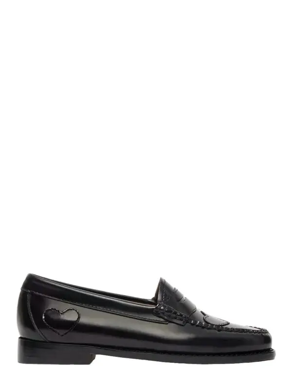 G.H.BASS Weejuns Heart-patch Penny Loafers - Black