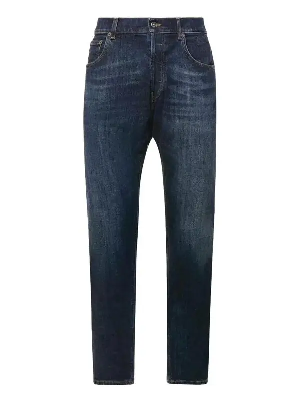 DONDUP Faded Whiskered Jeans - Blue