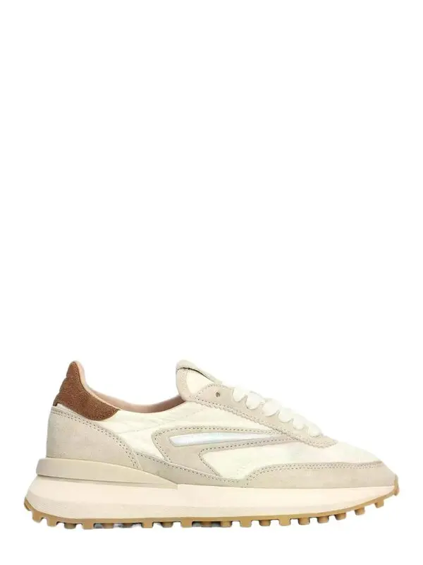 D.a.t.e. Panelled Suede-trim Sneakers - Neutrals