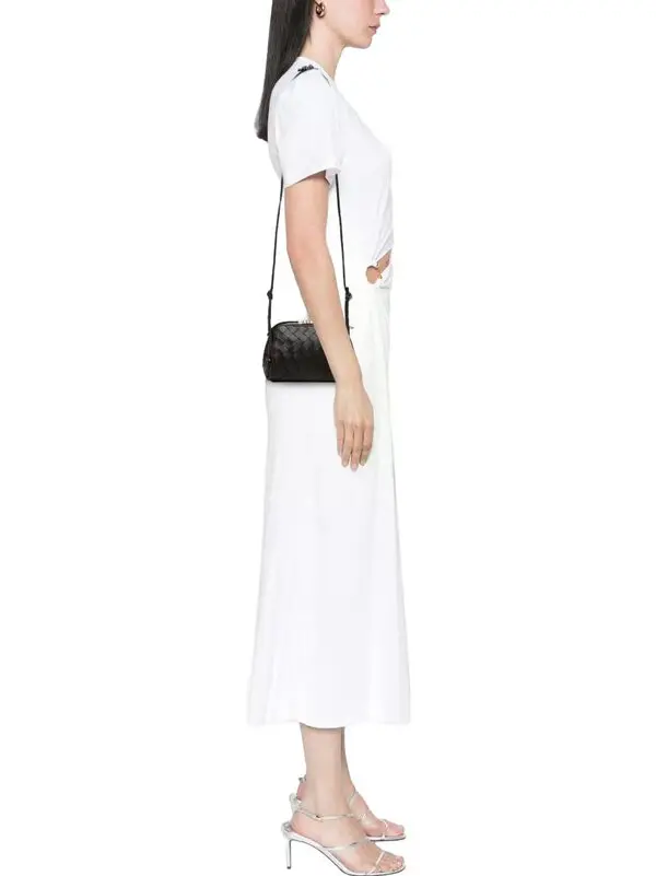 Bottega Veneta 2012-2026 Mini Lambskin Intrecciato Loop Camera Bag Crossbody Bag - Brown