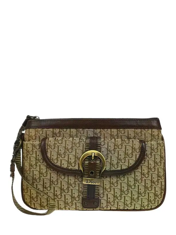 Dior 2001 Trotter Buckle Clutch Bag - Neutrals