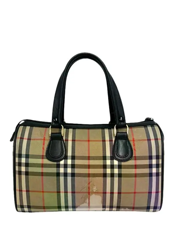 Burberry 20th Century Haymarket Check Boston Bag - Neutrals