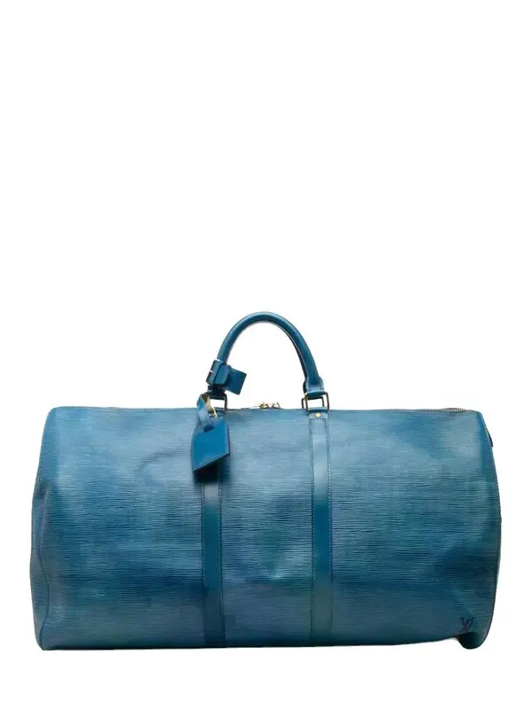 LOUIS VUITTON Epi Keepall 55 Travel Bag - Blue