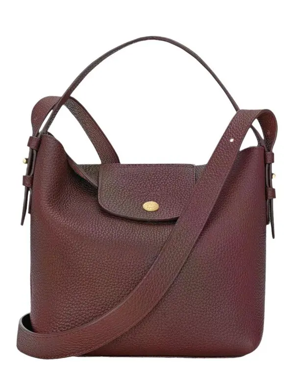Longchamp Pebbled Leather Tote Bag - Red