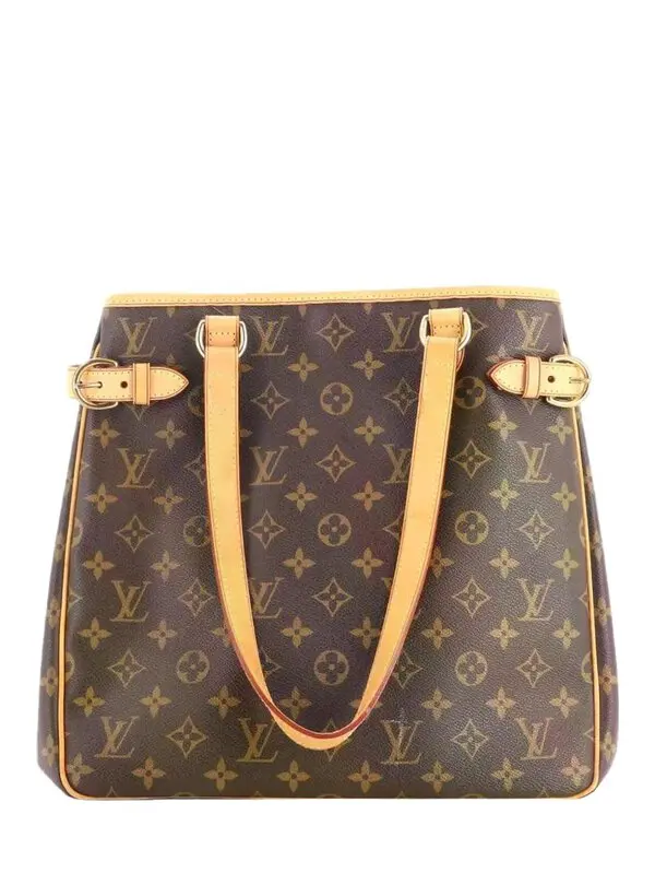 LOUIS VUITTON Batignolles Handbag Monogram Canvas Vertical Tote Bag - Brown
