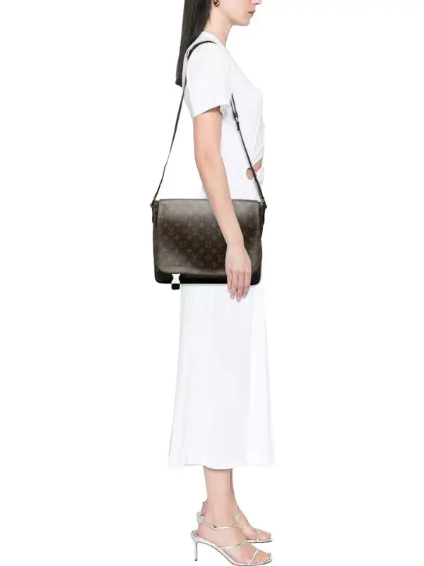 LOUIS VUITTON Monogram Macassar Clarence Satchel - Brown