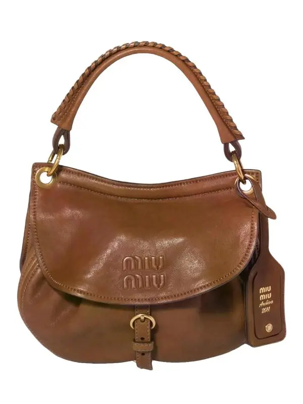 Miu Miu Rendez-vous Nappa Leather Bag - Brown