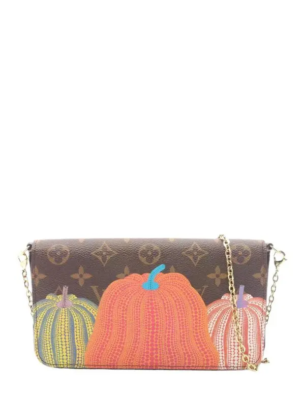 LOUIS VUITTON X Yayoi Kusama 2023 Felicie Clutch Bag - Brown