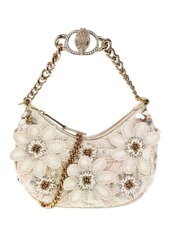 Kurt Geiger Chelsea Floral-appliqué Shoulder Bag - Neutrals