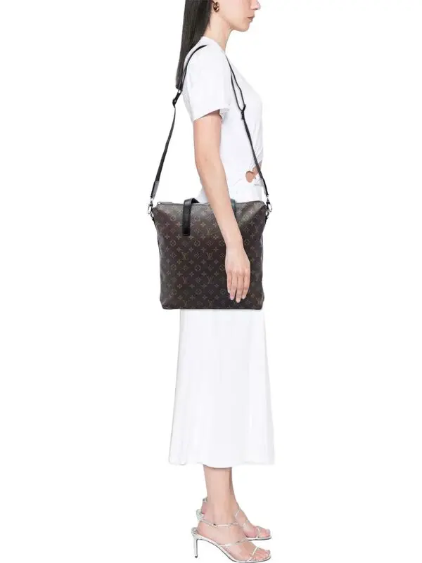 LOUIS VUITTON 2014 Monogram Macassar Kitan Satchel - Brown