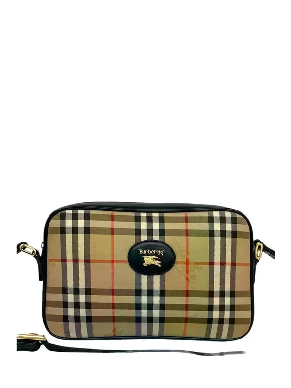 Burberry 1980-1990 Haymarket Check Crossbody Bag - Neutrals