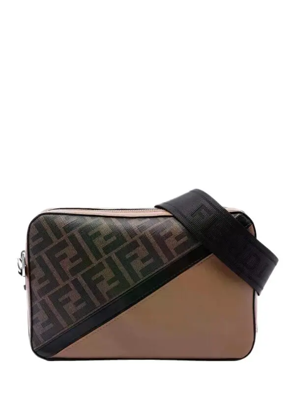 Fendi 2010-2026 Zucca Coated Canvas Diagonal Camera Bag Crossbody Bag - Brown