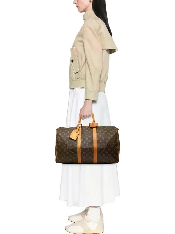 LOUIS VUITTON 1992 Monogram Keepall 45 Travel Bag - Brown