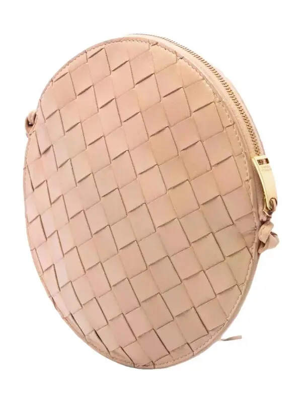 Bottega Veneta Nappa Intrecciato Round Crossbody Bag - Neutrals