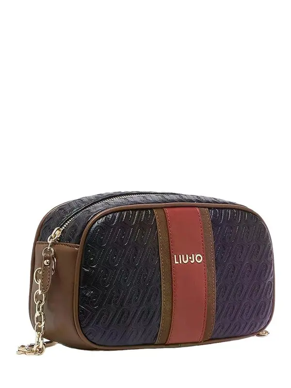 Liu Jo Medium Monogram-embossed Cross Body Bag - Black