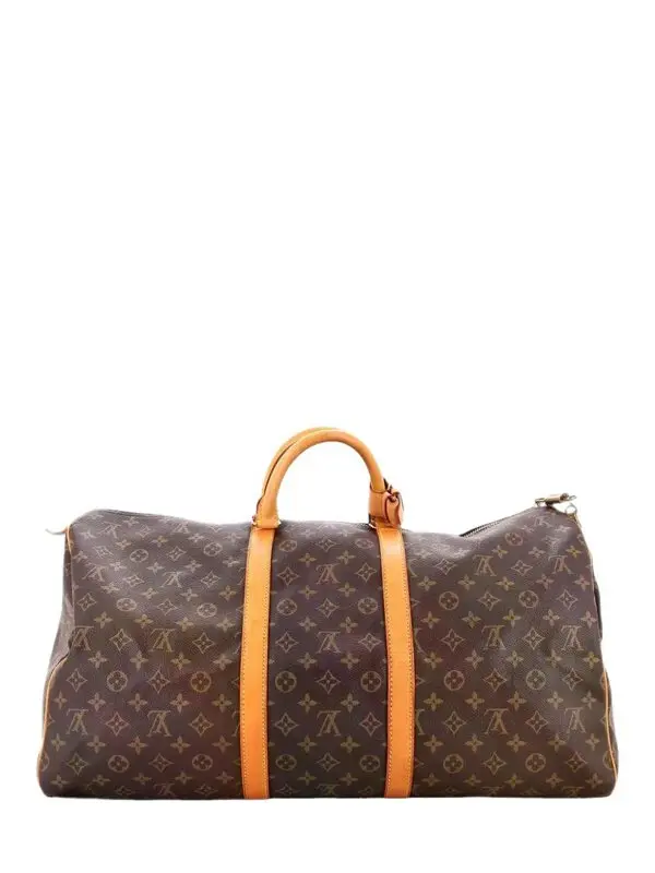 LOUIS VUITTON Keepall Bag Monogram Canvas 55 Travel Bag - Brown