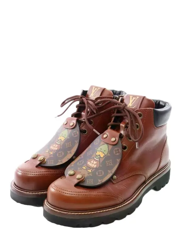 LOUIS VUITTON 2021 X Nigo Oberkampf Ankle Boots - Brown