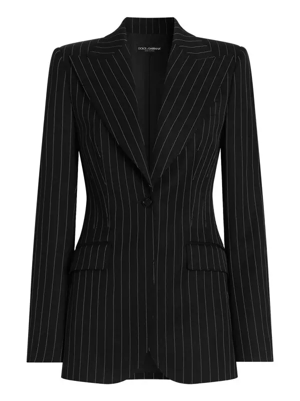 Dolce & Gabbana Turlington Single-breasted Jacket In Pinstripe Wool Blazers - Multicolor