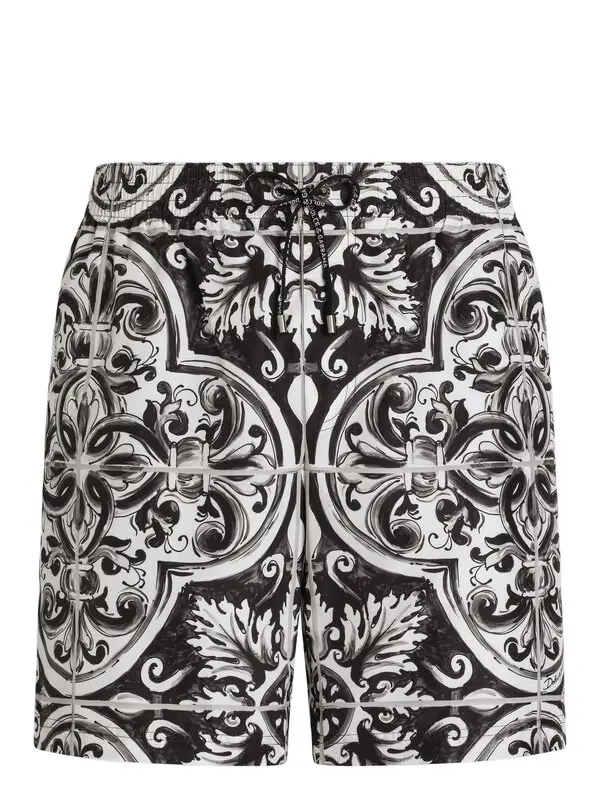 Dolce & Gabbana Majolica-print Swim Boxer Shorts - Multicolor