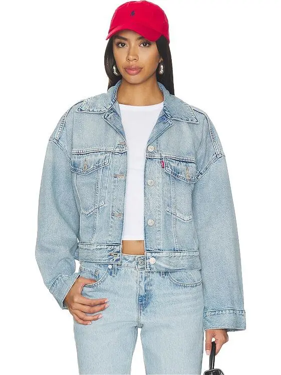 LEVI'S Loose Crop Trucker Jacket - Blue