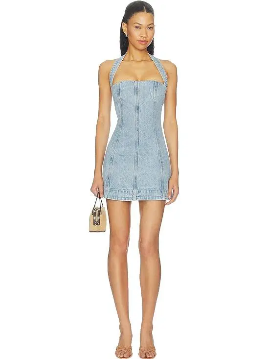 Retrofete Vivara Denim Dress In . Also - Blue