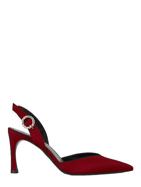 ROTATE BY BIRGER CHRISTENSEN Slingback High Heel Satin Pump - Red