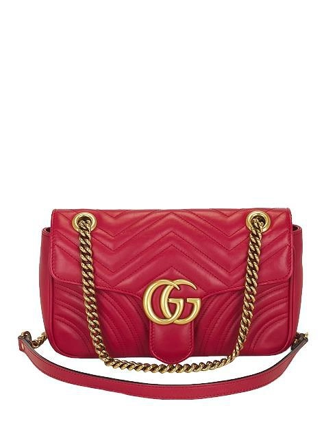 FWRD RENEW Gucci Gg Marmont Shoulder Bag - Red