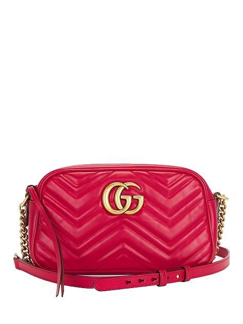 FWRD RENEW Gucci Gg Marmont Shoulder Bag - Red