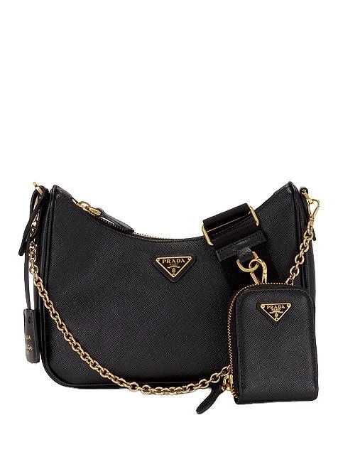 FWRD RENEW Prada Saffiano Re-edition 2005 Shoulder Bag - Black