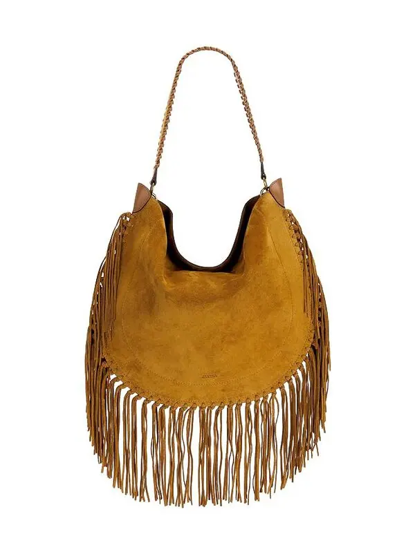 Isabel Marant Étoile Oskan Hobo Soft Zip With Fringe - Brown