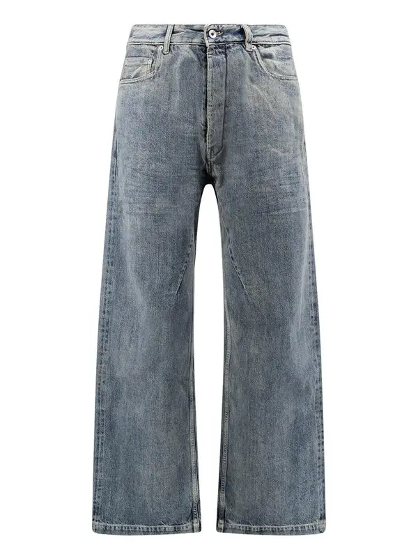 Rick Owens Geth Wide Leg Jeans - Blue