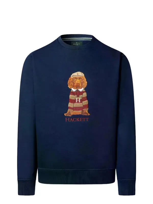 HACKETT  Heritage Harry Embroidered Sweatshirt - Blue