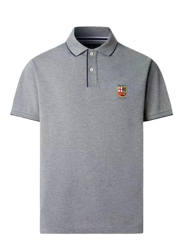 HACKETT LONDON Heritage Lrc Embroidered Polo Shirt - Grey