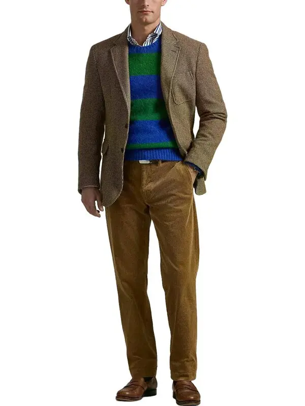 Polo Ralph Lauren Straight Fit Elasticated Corduroy Trousers - Brown