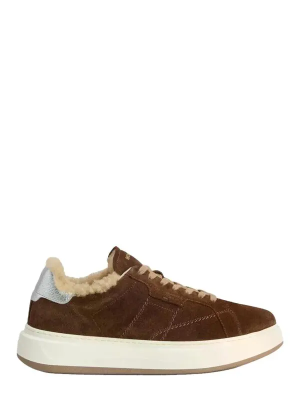 Woolrich Shearling-lined Suede Sneakers - Brown