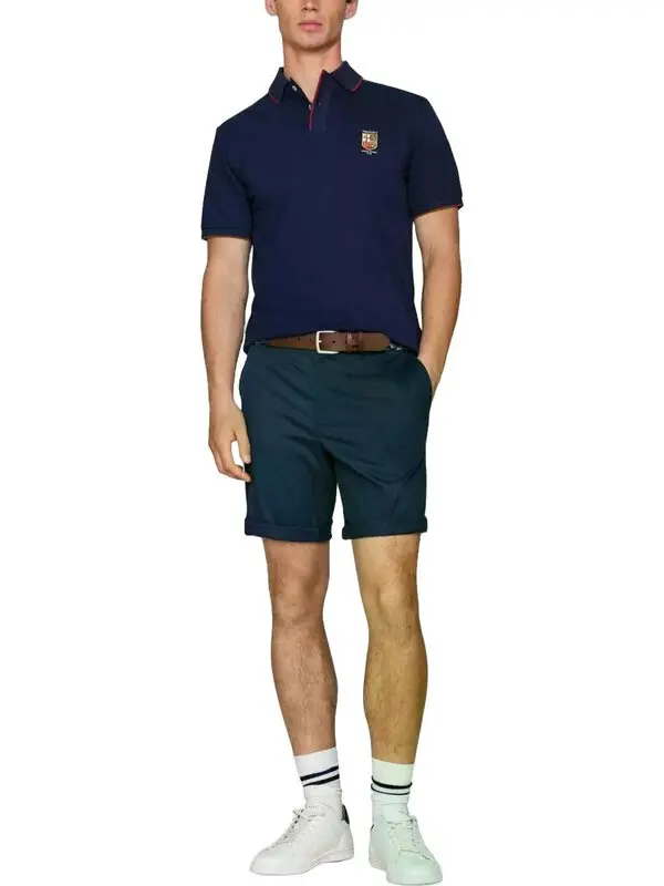 HACKETT  Heritage Lrc Embroidered-crest Polo Shirt - Blue