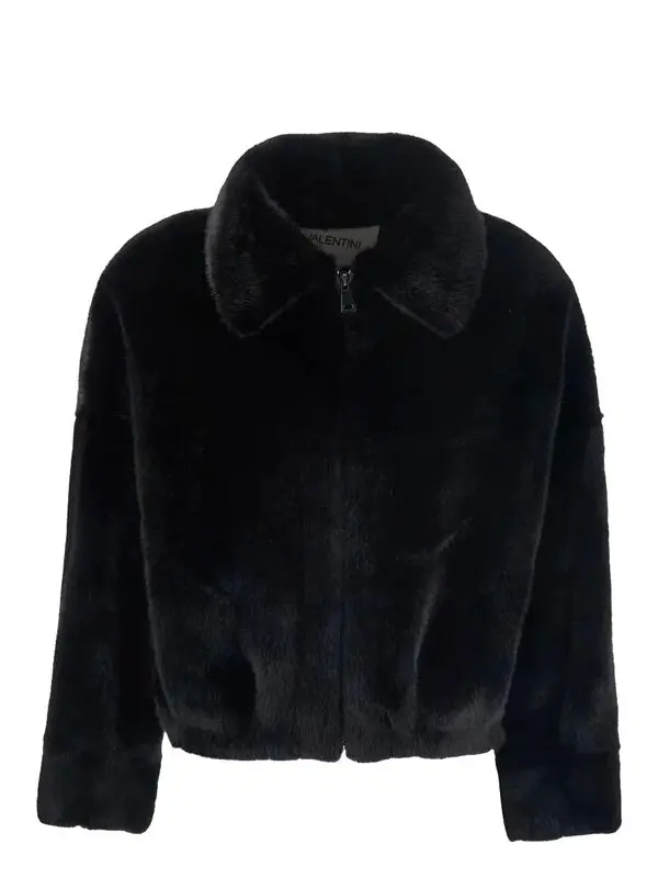 VALENTINI 1972 Zip-up Faux-fur Jacket - Black