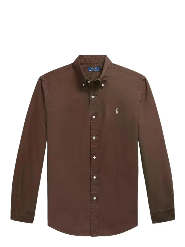 Polo Ralph Lauren Oxford Shirt Dyed In One Piece - Brown