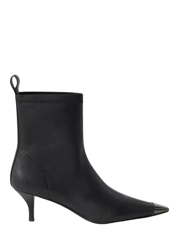 Furla Metal Accent Stiletto Ankle Boots - Black