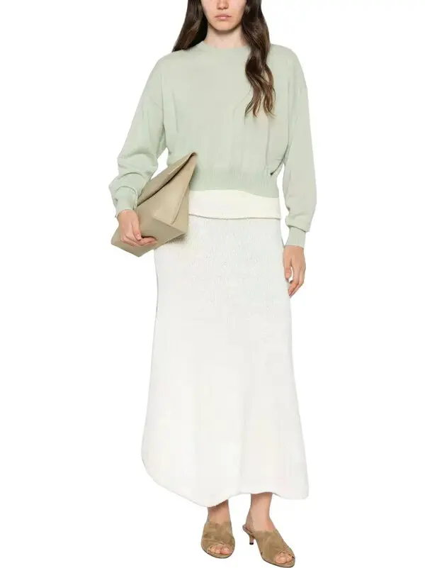 TWINSET Ribbed-trim Crew Neck Sweatshirt - Green