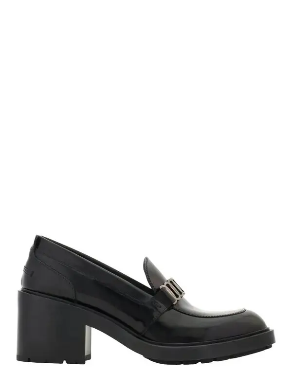 FERRAGAMO Vara Chain Loafers - Black