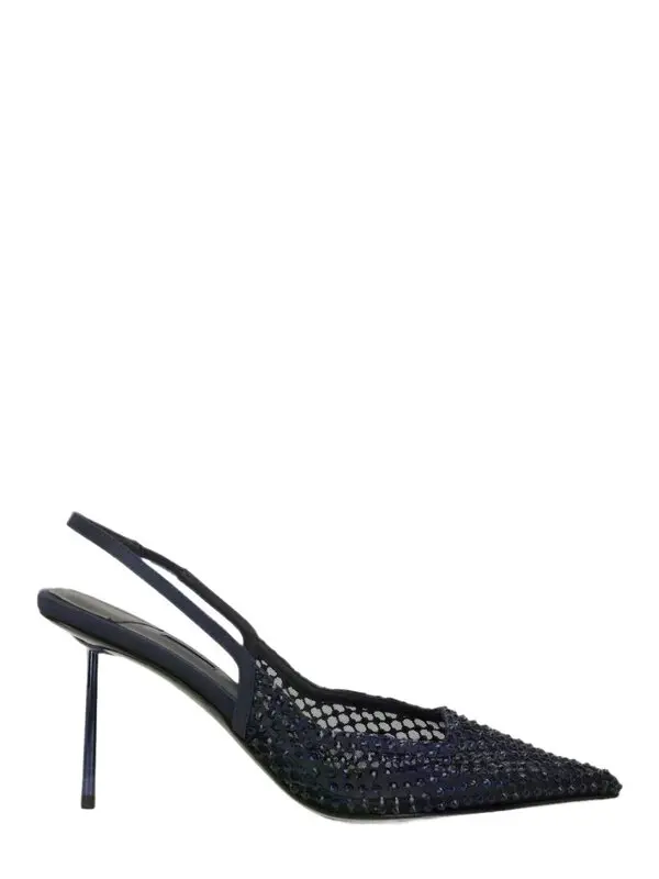 LE SILLA Gilda Crystal-embellished Mesh Slingback Pumps - Blue