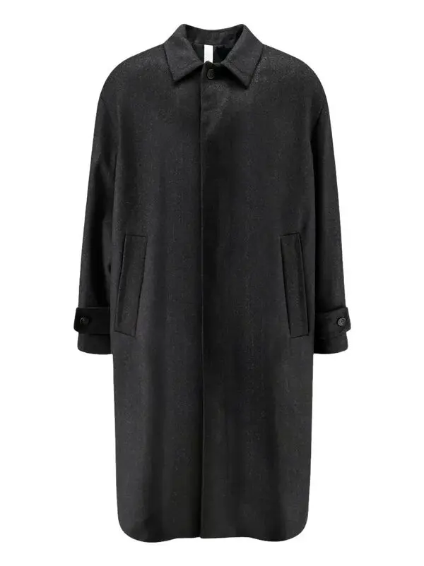 HEVO Baia Del Monaco Button-cuff Single-breasted Coat - Black