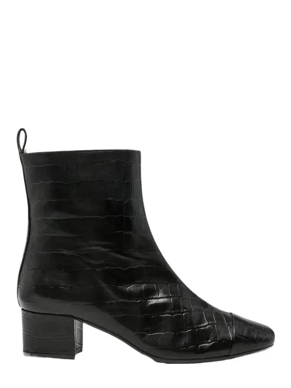 CAREL Leather Ankle Boots - Black